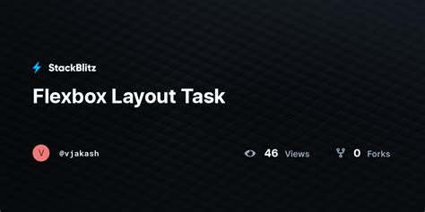 flexbox layout task stackblitz