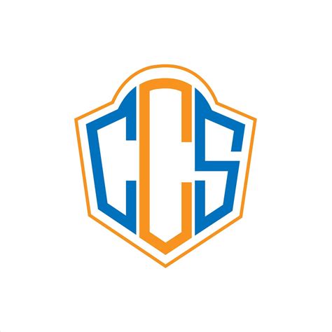 CCS Abstract Monogram Shield Logo Design On White Background CCS Creative Initials Letter Logo