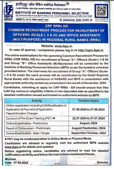 IBPS RRB Notification