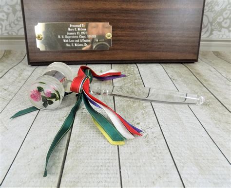 Masonic Lucite Gavel Order Of The Eastern Star Mounted On Etsy