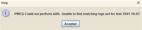Error In Combat Report Could Not Perform AAR Unable To Fin Matching Logs Set Pat Wilson