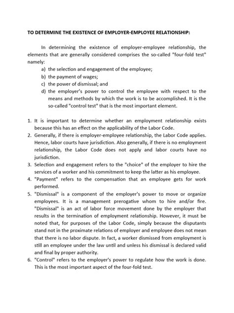 Labor Code Relevant Laws And Jurisprudence Pdf Employment Labour Law