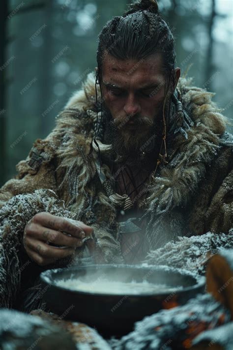 Nordic Saga Portrait Viking Lifestyle Depicting The Fearless Spirit Of Viking Warriors Their