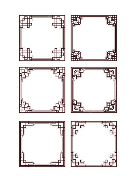 중국 스타일의 고전 조각 문화 벽 테두리 중국 스타일의 창 프레임 제목 프레임 벡터 모서리 조직 액자 Png 일러스트 및 벡터 에 대한 무료 다운로드 Pngtree