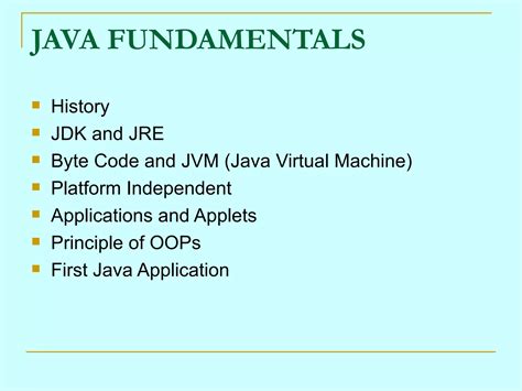 Core Java Slides Ppt