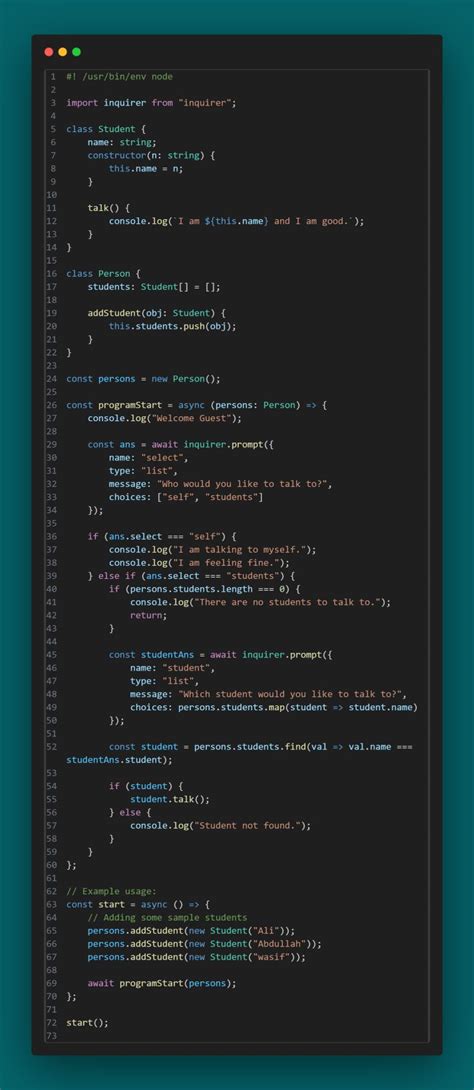 New Project Cli Program Using Typescript And Inquirerjs Muhammad Mohsin Khan Posted On The