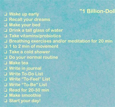 Morning Routine Checklist Night Routine Moring Routine Grant Cardone