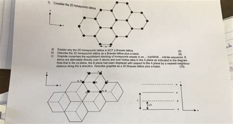 solved 1 consider the 20 honeycomb ltice a explain why