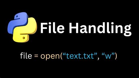 Master Python File Handling Read And Write Files Like A Pro Youtube