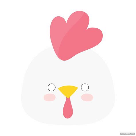 Rooster Mask Template Printable