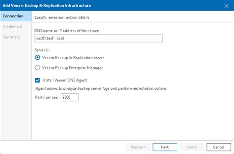 Connecting Veeam Backup Replication Servers Veeam One Quick Start Guide