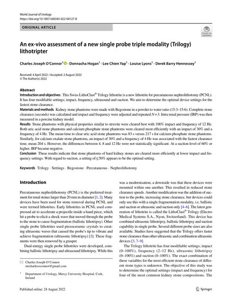 Pdf An Ex Vivo Assessment Of A New Single Probe Triple Modality