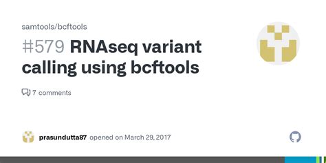 rnaseq variant calling using bcftools · issue 579 · samtools bcftools