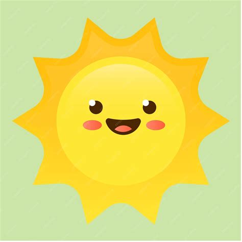 Vector Gratis Una Caricatura De Un Sol Con Una Carita Sonriente Vector Premium