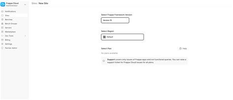 How To Fix Issue Not Show Site Plan When Setup Frappe Cloud Press Local Frappe Cloud Frappe
