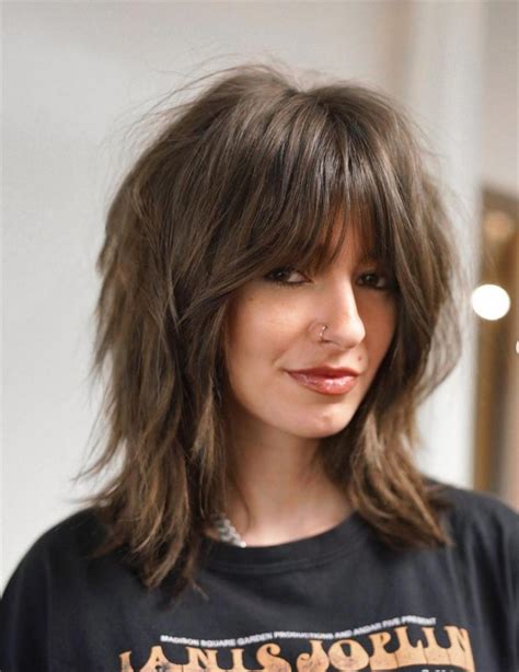 43 Best Shaggy Lob Haircuts With Bangs For Cool Girls Lily Fashion Style