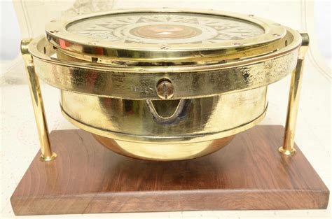 1920s Sestrel Brass Nautical Gimbal Compass Antique Maritime Navigation