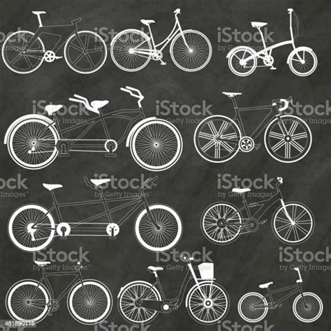 Bicycle On The Chalk Stock Illustration Download Image Now Bicycle