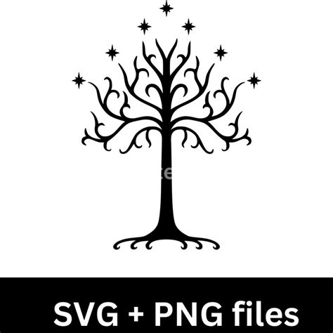 Tree Of Gondor Svg Png Book Nerd Svg Png J R R Tolkien Svg Png Subtle Lord Of The Rings Svg