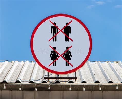 A Circle Board With Pictogram A Ban On Entry By Same Sex Partners Stock Photo Image Of