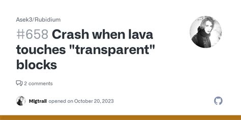 Crash When Lava Touches Transparent Blocks Issue Asek Rubidium GitHub