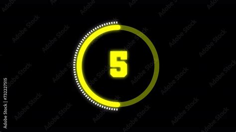 10 Second Timer 10 Sec Stopwatch Icon Countdown Time Digital Countdown Timer Vídeo De Stock