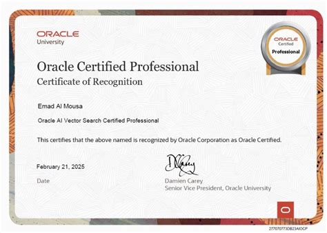 Oracle 23ai Ai Certificate Geodata Master