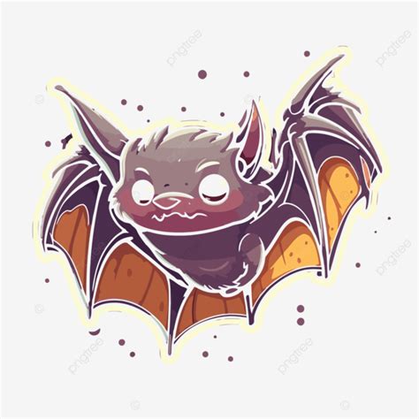 귀여운 박쥐 그림 그리기 클립 아트 벡터 고립 된 만화 박쥐 날개와 스티커 디자인 상표 Png 일러스트 및 벡터 에 대한 무료 다운로드 Pngtree