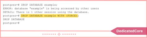 To Drop A Database In Postgresql 2 Command Line Options