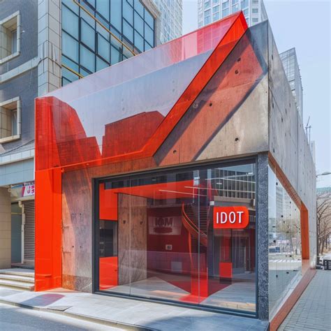 아이닷 Idot 인테리어 상업인테리어 인테리어컨셉 인테리어디자인 On Instagram ️𝗗𝗲𝘀𝗶𝗴𝗻𝗲𝗱 𝗯𝘆 𝗜𝗱𝗼𝘁 Red And Exposed Concrete