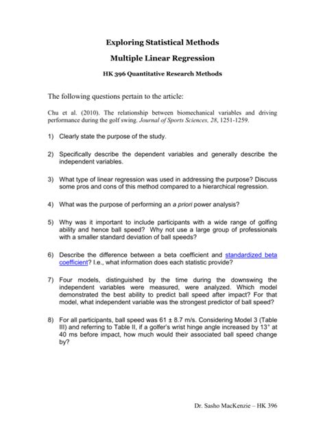 Exploring Statistical Methods