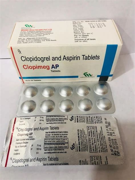 Clopidogrel And Aspirin Tablets At ₹ 580box Aspirin Clopidogrel