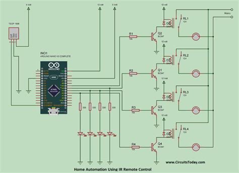 Home Automation Using Ir Remote Control Working Pcb Code And Circuit
