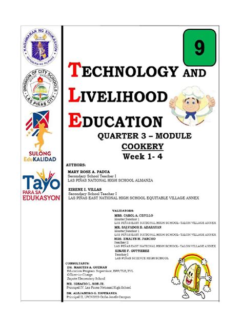 Q3 G9 Tle Cookery M1 Pdf Sandwich Breads
