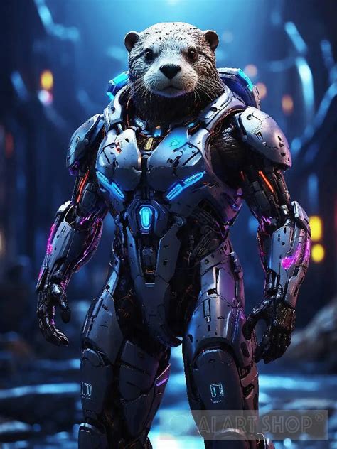 Otter In Cyborg Body 2