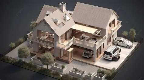 주거용 건물 프로젝트를 3d로 가상으로 표현 건축 프로젝트 엔지니어링 도면 건축가 드로잉 배경 일러스트 및 사진 무료