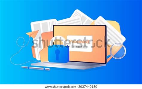 Password Secure Login Access Notice Authentication Stock Vector Royalty Free 2037440180