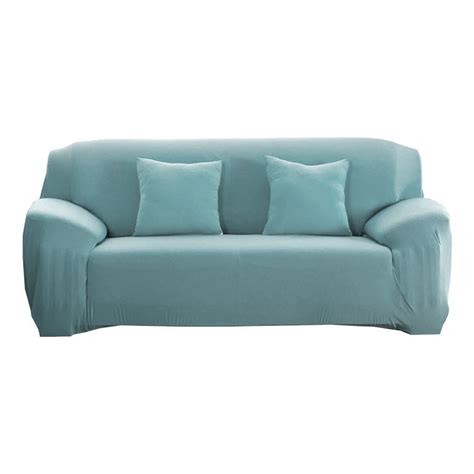 Cubre Sofá Elástico Elastizado Funda 3 Cuerpo Plaza Variante Color Celeste Opaco Atrix