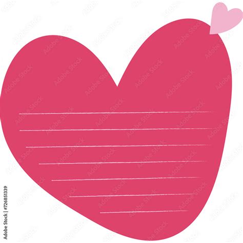 연애편지 하트 편지지 일러스트 Stock Illustration Adobe Stock