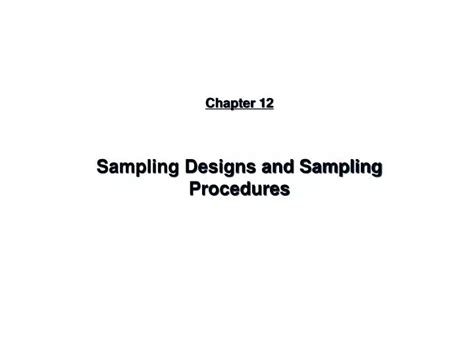 PPT Chapter 12 Sampling Designs And Sampling Procedures PowerPoint Presentation ID 5083984