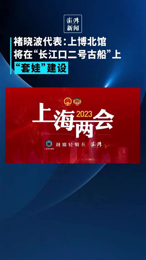 褚晓波代表上博北馆将在长江口二号古船上套娃建设 凤凰网视频 凤凰网