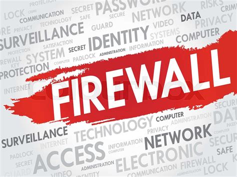 FIREWALL Word Cloud Security Concept Stock Vector Colourbox