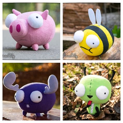 Invader Zim Inspired Gir Plush Invader Zim Gir Handamde Etsy