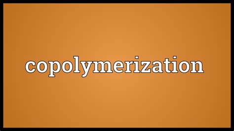 Copolymerization W3schools