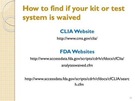 Ppt Clia Waived Testing For Physician Office Labs Powerpoint Presentation Id 2059057