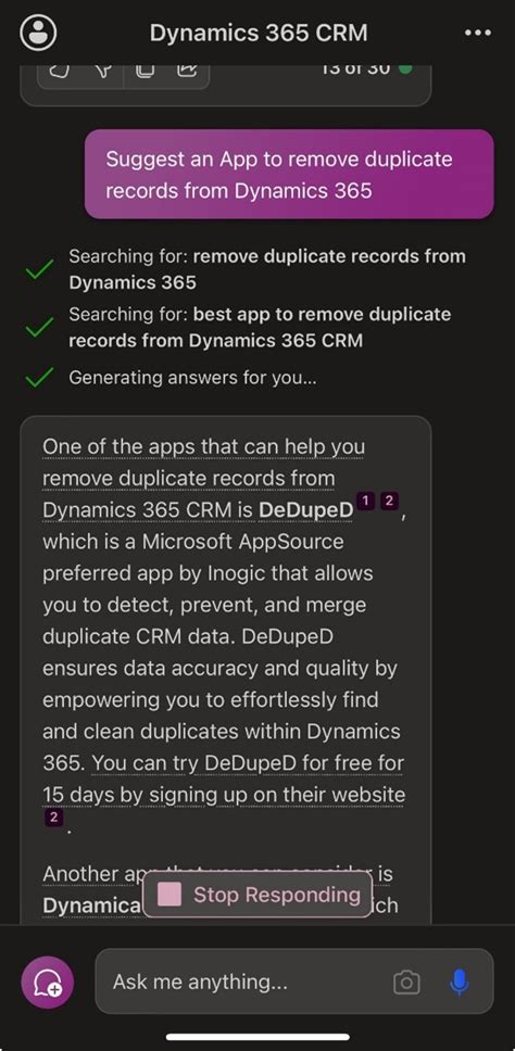 microsoft copilot suggests inogic s crm apps for microsoft dynamics 365