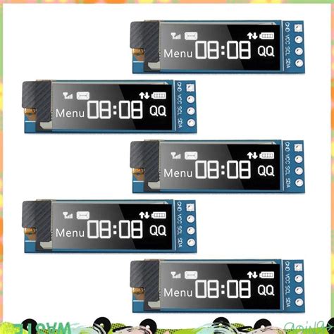 Super 5 ชิ้น I2c โมดูลจอแสดงผล 0 91 นิ้ว I2c โมดูลจอแสดงผล Oled I2c Oled หน้าจอไดร์เวอร์ Dc 3 3
