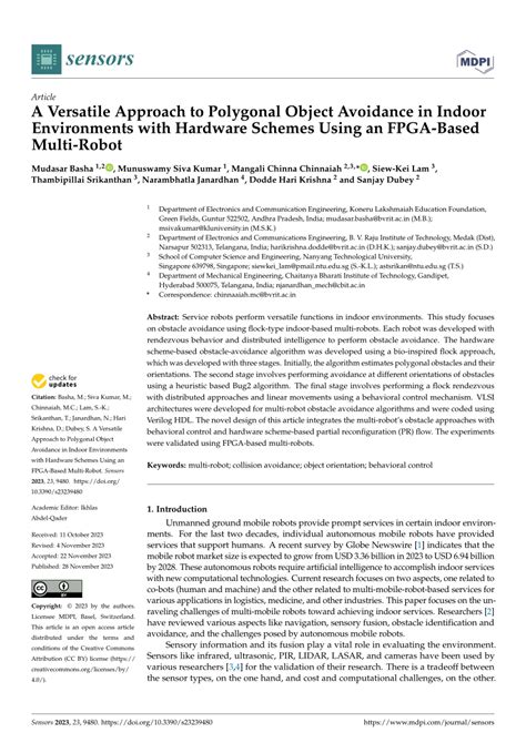 Pdf A Versatile Approach To Polygonal Object Avoidance In Indoor