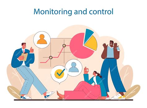 Premium Vector Monitoring And Control In It Project Management