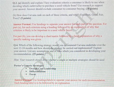 Solved Q3 A Identify And Explain 5 Key Evaluation